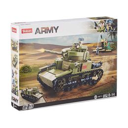 SLUBAN WWII - Italienischer Panzer 2in1 - Bausteine Set M38-B0711 (Sale)