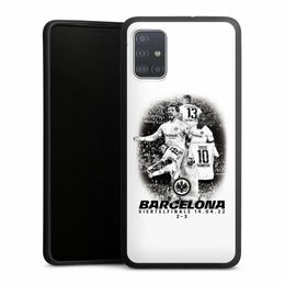 DeinDesign Handyhülle Eintracht Frankfurt Barcelona Offizielles Lizenzprodukt, Samsung Galaxy A51 Silikon Hülle Premium Case Handy Schutzhülle