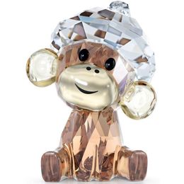 Swarovski Dekofigur Kristallfigur Baby Animals Cheeky der Affe, 5619227 (1 St), Swarovski® Kristall, braun|goldfarben|schwarz