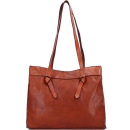 Campomaggi Schultertasche Leder 35 cm cognac