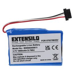 Extensilo passend für Becker Traffic Assist Z 100 Krokodyl, Z 103, Z 108, Z 113, Akku Li-Ion 1000 mAh, schwarz