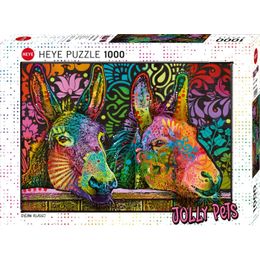 Heye Puzzle Donkey Love/ Jolly Pets, 1000 Puzzleteile, Made in Germany, bunt