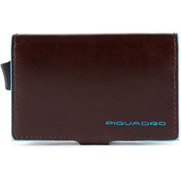 Piquadro Blue Square Kreditkartenetui RFID Leder 7 cm mahagonibraun