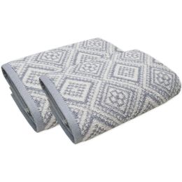 Framsohn frottier Handtücher Arabeske, Walkfrottier (2-St), skandinavisch gemustert, hergestellt in Österreich, beige|grau
