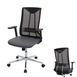 B&uuml;rostuhl MCW-J53, Drehstuhl Schreibtischstuhl, ergonomisch Kunstleder ~ grau