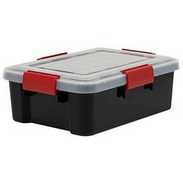 IRIS OHYAMA AT-S BkR/C/D.Red Aufbewahrungsbox 10,0 l schwarz, transparent, rot 29,0 x 39,0 x 14,6 cm
