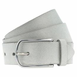 Vanzetti Gürtel Leder white-silver 105 cm