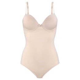 Lascana Push-up-Body beige Gr. 75 Cup C f&uuml;r Damen. Mit herzf&ouml;rmiger Ausschnitt. Mit Integriertem Kissen und mit B&uuml;gel. Figurbetont