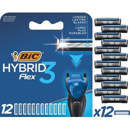 BIC Rasierklingen BIC Hybrid 3 Flex Männerrasierer-Nachfüllklingen – 12er Nachfüllpackung
