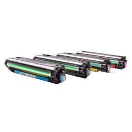 ABC Tonerkartusche, (Kompatibles Set 4x Toner für HP Color Laserjet CP5225 CP5225N