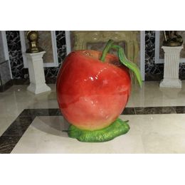 JVmoebel Skulptur Apfel Aussteller Statue Garten Statue Äpfel Obst Deko Sofort