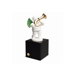 Wendt & Kühn Wendt & Kühn Weihnachtsfigur Klangfarbe Weiß Engel mit Basstrompete auf Mittlerem Sockel 650/200/28