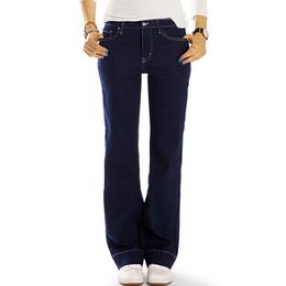 be styled Bootcut-Jeans Damen Jeans dunkelblau mit Schlag j24r-1