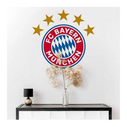 FC Bayern München FC Bayern München Wandtattoo Fußball Wandtattoo FC Bayern München Logo Sterne Klebefolie Kinderzimmer