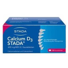 Calcium D3 STADA 600 mg/400 I.e. Kautabletten 120 St