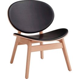 Hammel Furniture Loungesessel Findahl by Hammel One, Eiche, gepolstertes Sitz- und Rückenkissen sind mit Leder erhältlich, beige
