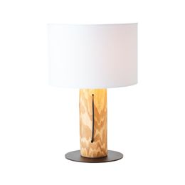 Brilliant Lampe, Jimena Tischleuchte kiefer gebeizt, Holz/Textil, 1x A60, E27, 25W,Normallampen (nicht enthalten)