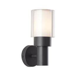 Brilliant Lampe, Arthus Außenwandleuchte stehend anthrazit, 1x A60, E27, 18W, IP-Schutzart: 44 - spritzwassergeschützt