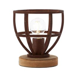 Brilliant Lampe Matrix Wood Tischleuchte 18cm rostfarbend 1x A60, E27, 40W, geeignet für Normallampen (nicht enthalten) Mit Schnurzwischenschalter