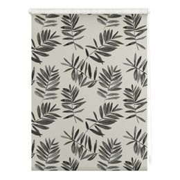 LICHTBLICK Rollo Klemmfix, ohne Bohren, Verdunkelung, Black Watercolor Branches - Schwarz
