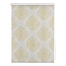 LICHTBLICK Rollo Klemmfix, ohne Bohren, blickdicht, Stripy Boho Drop India - Beige
