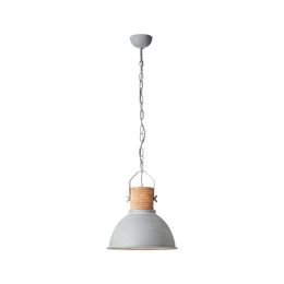 Brilliant Lampe Frida Pendelleuchte 39cm beton/holz 1x A60, E27, 60W, geeignet für Normallampen (nicht enthalten) Kette ist kürzbar