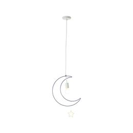 Brilliant Lampe Ezra Pendelleuchte 31cm hellblau/weiß 1x A60, E27, 60W, geeignet für Normallampen (nicht enthalten) Kabel kürzbar