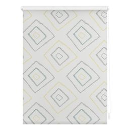 LICHTBLICK Rollo Klemmfix, ohne Bohren, blickdicht, Stripy Boho Rectangle - Beige