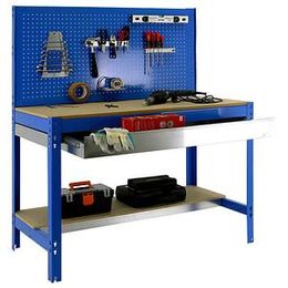 Simonrack Werkbank SIMONWORK blau 1 Schublade 151,0 x 61,0 x 144,5 cm