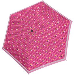Knirps® Taschenregenschirm Rookie manual, triple pink reflective, für Kinder; mit umlaufendem, reflektierendem Band, bunt