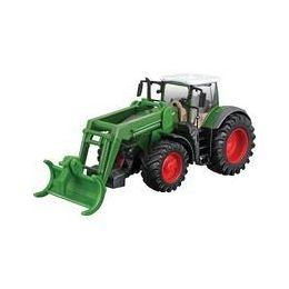 Bburago Fendt Traktor mit Holzgreifer Schwungrad, Modellfahrzeug grün/rot Altersangabe: ab 36 Monaten