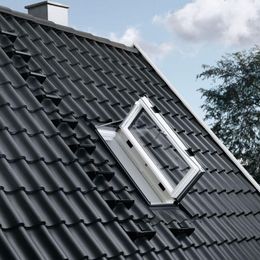 Velux Ausstiegsfenster GXU 0070 Kunststoff THERMO Dachfenster, 55x98 cm (CK04)