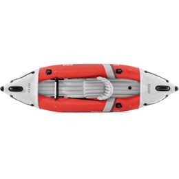 Intex Einerkajak Boot â€œExcursionPro Kayak K1â€œ Set mit Alu-Paddel + Pumpe, (Set, 9-St., mit Luftpumpe), grau|rot|schwarz