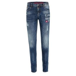 Cipo & Baxx Cipo & Baxx Bequeme Jeans mit Aufnäher in Slim Fit, blau
