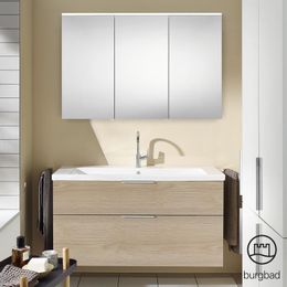 Burgbad Eqio Badmöbel-Set 3 Waschtisch mit Waschtischunterschrank und Spiegelschrank, SFAN123RF3180C0001G0146,