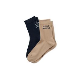 Tchibo 2 Paar Statement-Socken - Dunkelblau - Gr.: 35-38