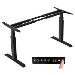 Almgwand LMG elektrisch höhenverstellbares Schreibtischgestell schwarz ohne Tischplatte, T-Fuß-Gestell schwarz 130,0 - 160,0 x 57,0 cm