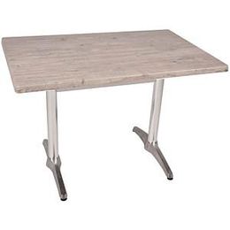 Garden Pleasure BRENTA Bistrotisch Holz hellbraun 110,0 x 70,0 x 74,0 cm