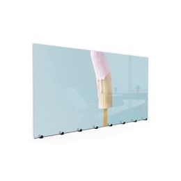 Primedeco Garderobenpaneel Magnetwand und Memoboard aus Glas Banane am Stiel mit Eis