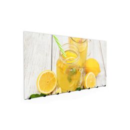 Primedeco Garderobenpaneel Magnetwand und Memoboard aus Glas Zitronensaft Design