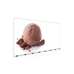 Primedeco Garderobenpaneel Magnetwand und Memoboard aus Glas Schokoladeneiskugel