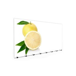Primedeco Garderobenpaneel Magnetwand und Memoboard aus Glas Zitrone halbiert