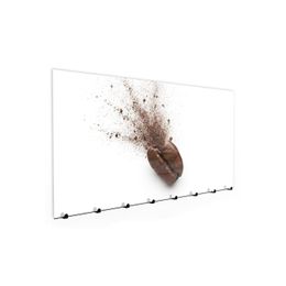 Primedeco Garderobenpaneel Magnetwand und Memoboard aus Glas Gebrochene Kaffeebohne