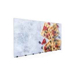 Primedeco Garderobenpaneel Magnetwand und Memoboard aus Glas Waffeln mit Beeren