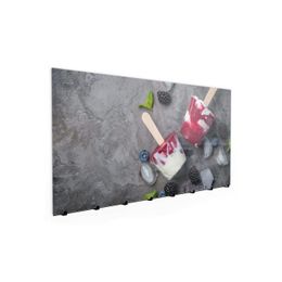 Primedeco Garderobenpaneel Magnetwand und Memoboard aus Glas Beereneis gefroren