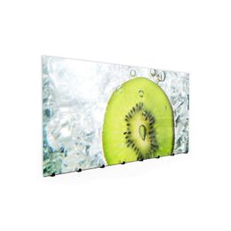 Primedeco Garderobenpaneel Magnetwand und Memoboard aus Glas Kiwischeibe