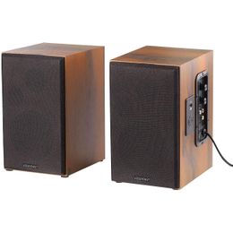 Auvisio MSS-90.usb Lautsprecher Holz Gehäuse Aktiver Stereo-Regallautsprecher Regal-Lautsprecher (Bluetooth