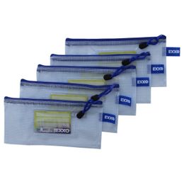 EXXO by HFP Organisationsmappe Kleinkrambeutel / Reißverschlussbeutel aus faserverstäkrter PVC-Folie (5er Packung)