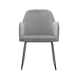 JVmoebel Stuhl, Moderne Lehnstühle Gruppe 6 Stühle Set Grau Polster Armlehne