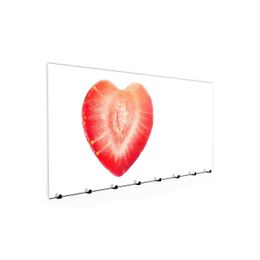 Primedeco Garderobenpaneel Magnetwand und Memoboard aus Glas Erdbeerenherz